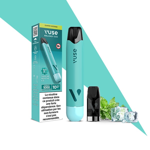 Vuse Reload 1000 Bar Saveur Menthe Ice|puff rechargeable Vuse Reload 1000 Bar Saveur Menthe Ice|puff rechargeable