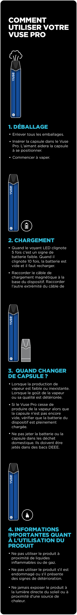 Cigarette Electronique Vuse Pro 950 puff rechargeable | Vuse