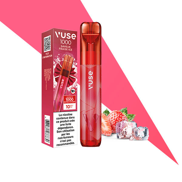 Cigarette électronique| VUSE 1000 Fraise Ice| Puff